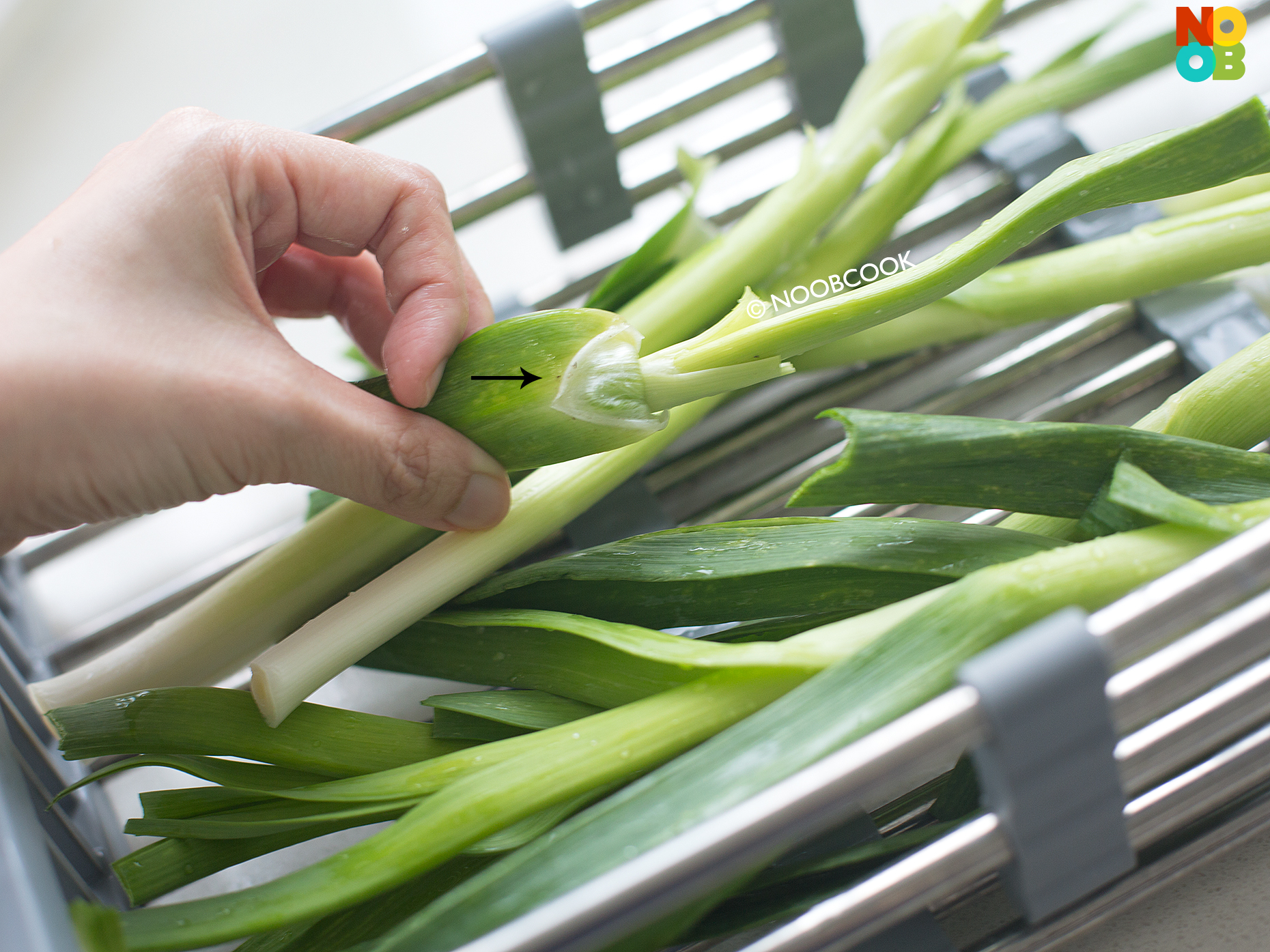 Stir-fry Leeks with Prawns Recipe | NoobCook.com