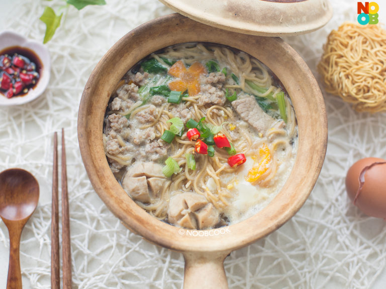 Claypot Yee Mee Noodles (Pork) Recipe | NoobCook.com