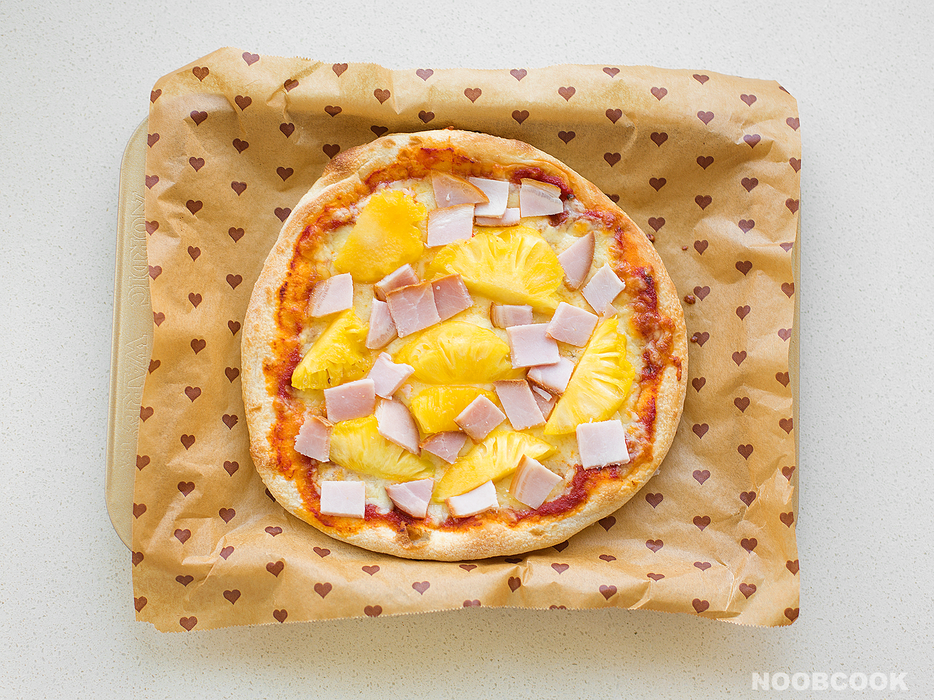 Hawaiian Focaccia Pizza | Short-cut Pizza Recipe | Noob Cook